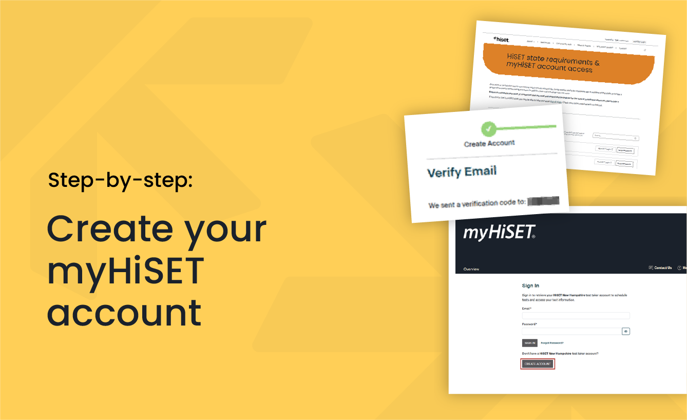 Create myHiSET Account | The HiSET Exam